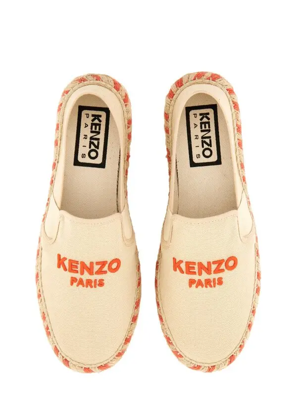 Kenzo Espadrille With Logo - Cream