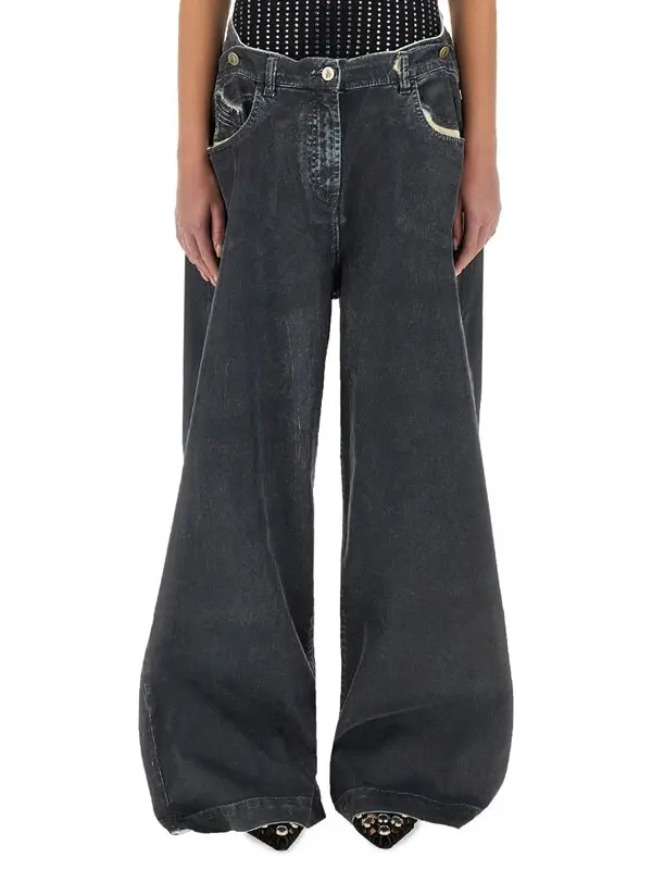 Attico Long Pants Navy Blue - Multicolor