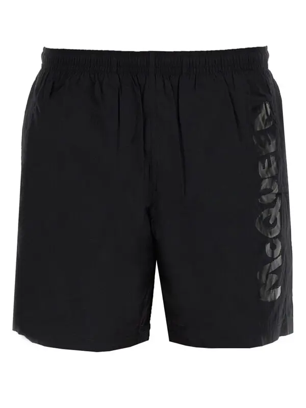 Alexander McQueen Graffiti Logo Swimsuit - Black