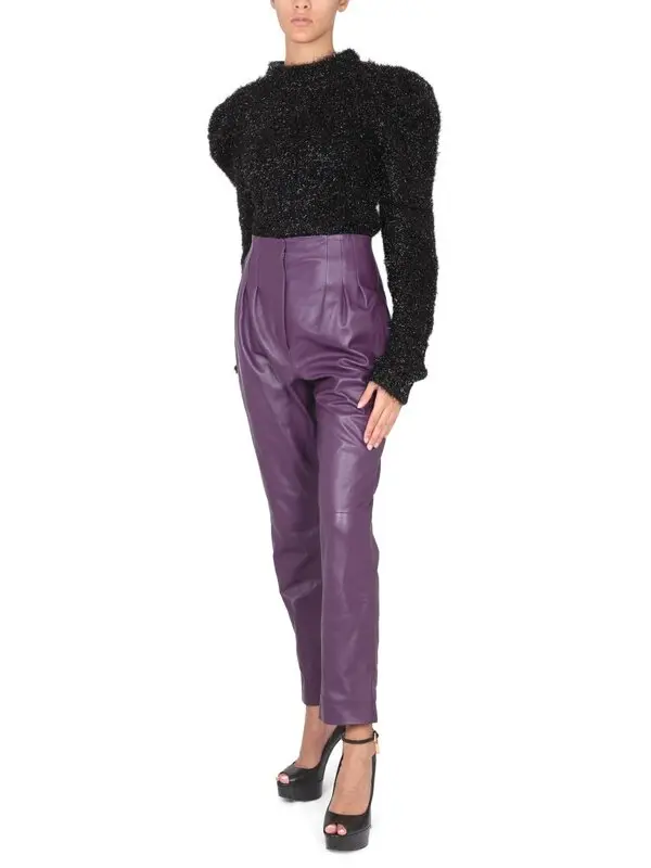 Alberta Ferretti Lurex Jersey Top - Black