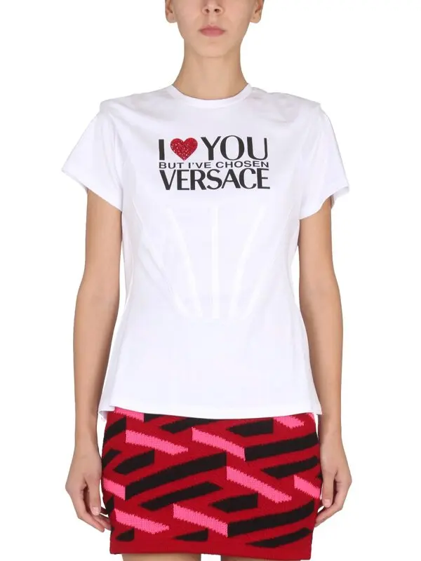 Versace Logo Print T-shirt - White