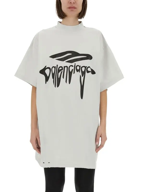 Balenciaga Oversize Graphic T-shirt - White