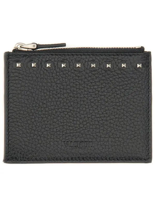 Valentino Garavani Rockstud Card Holder - Black