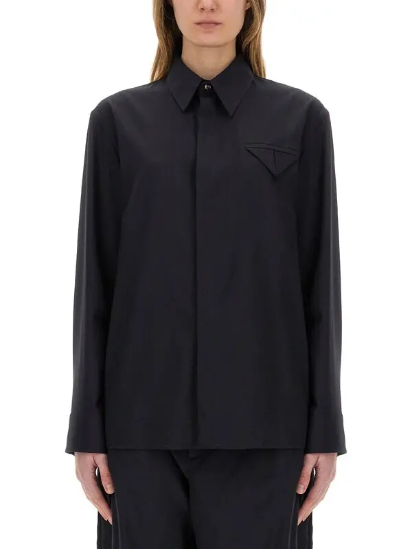 Bottega Veneta Wool Shirt - Blue