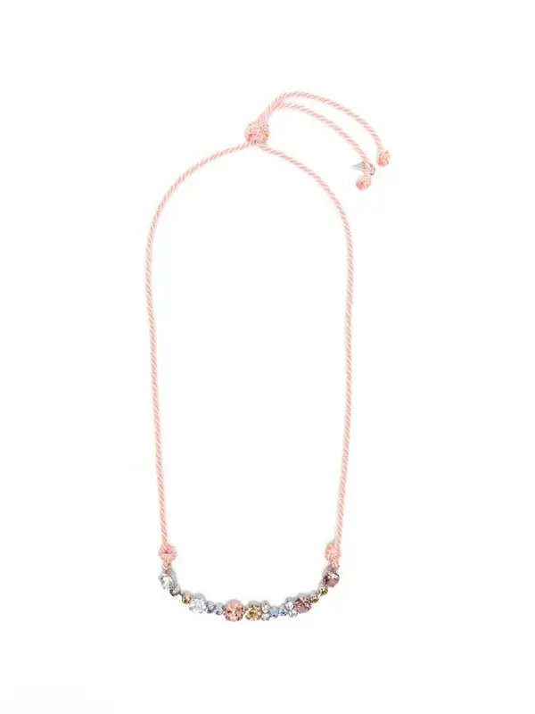 FORTE_FORTE Crystal Braided Necklace - Multicolor
