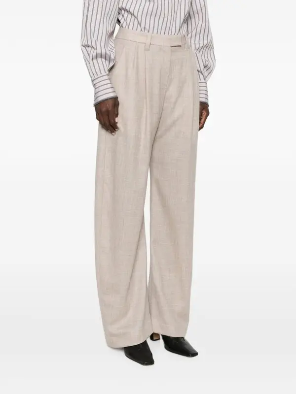 Brunello Cucinelli Wool Wide-leg Trousers