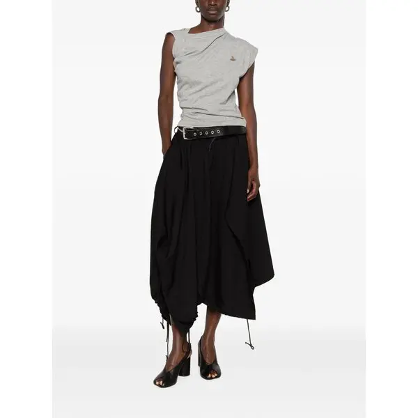 VIVIENNE WESTWOOD Grey Jersey Orb Embroidery Top - Gray