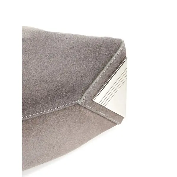 Attico Grey Suede Shoulder Bag