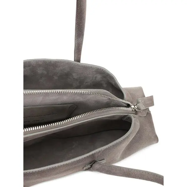 Attico Grey Suede Shoulder Bag