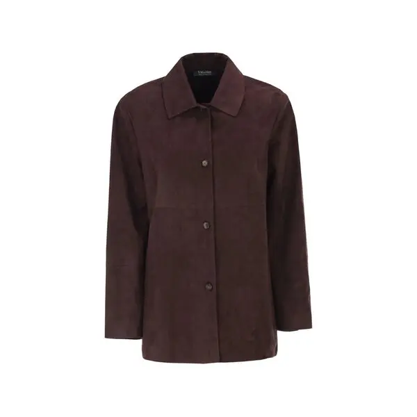 Max Mara Leather Paneled Jacket - Red
