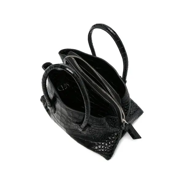 Attico Leather Croc Effect Tote Bag