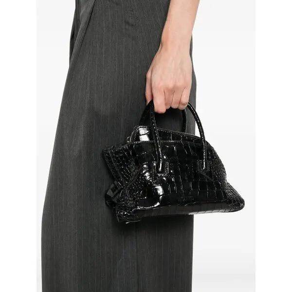 Attico Leather Croc Effect Tote Bag