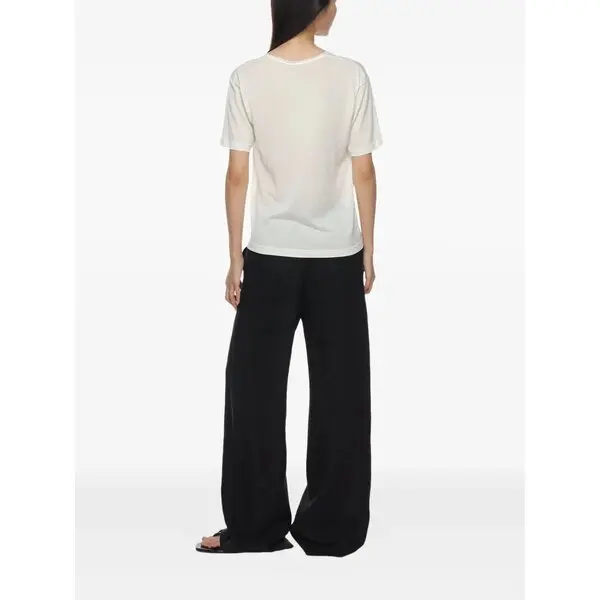 TOTEME Cotton-silk Blend Short Sleeve Top