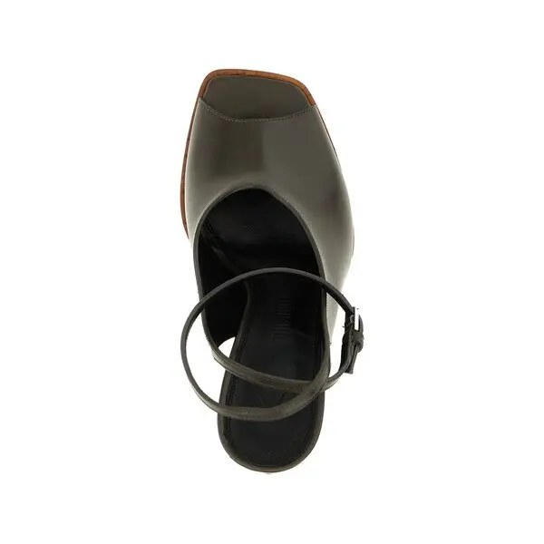 Attico Open Toe Ankle Strap Platform Stiletto Heels