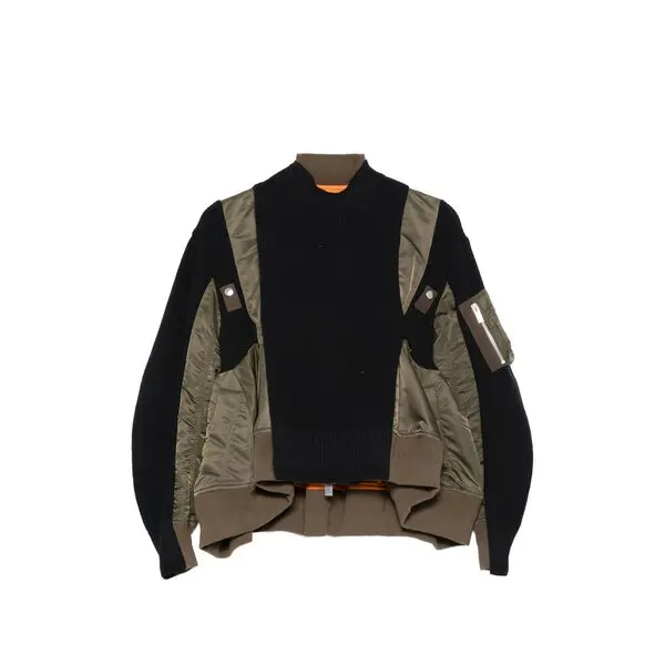 Sacai Jackets Oversized Jackets - Black
