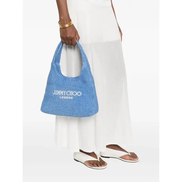 JIMMY CHOO Raffia Shoulder Bag