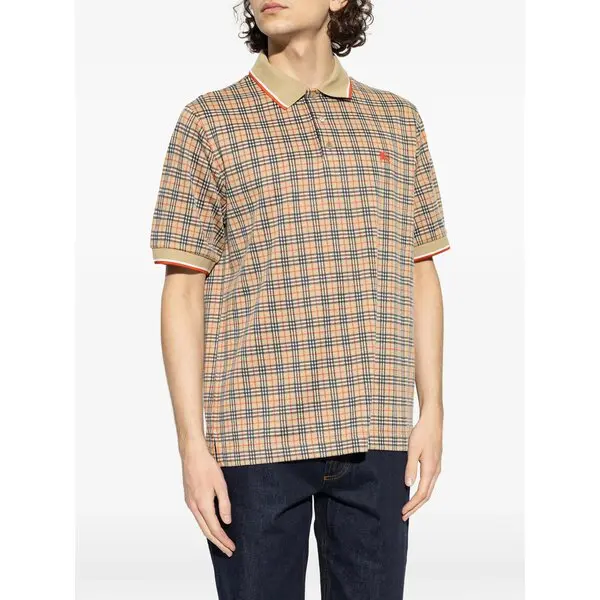 Burberry Neutrals Polo Shirts - Cream