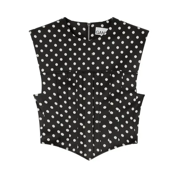 GANNI Tops Vests & Tank Tops - Black