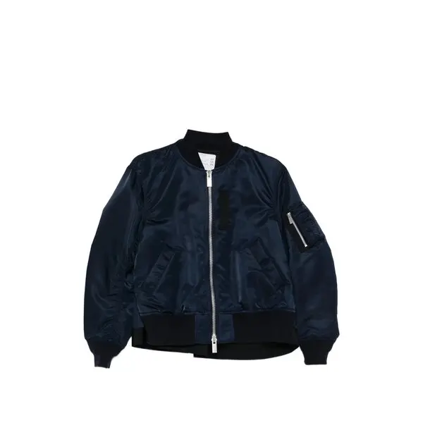 Sacai Dark Zip-up Bomber Jacket - Blue