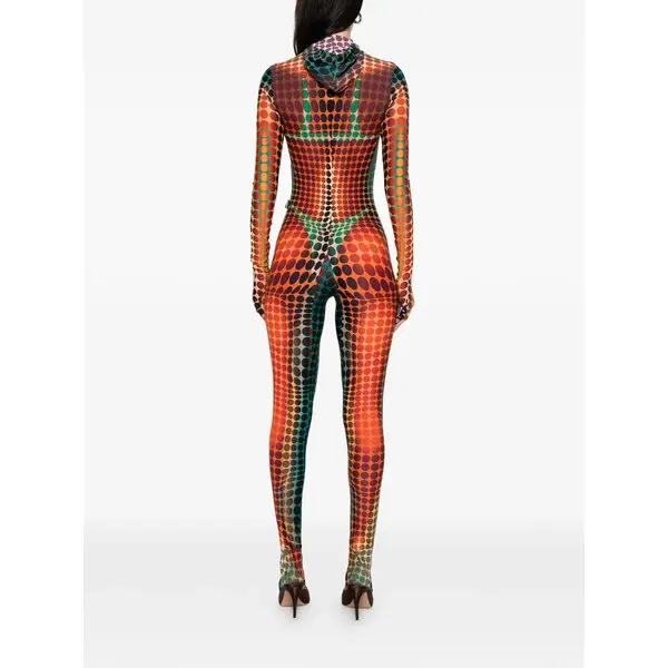JEAN PAUL GAULTIER Multicolour Dotted Pattern Zip Fastening Jumpsuit