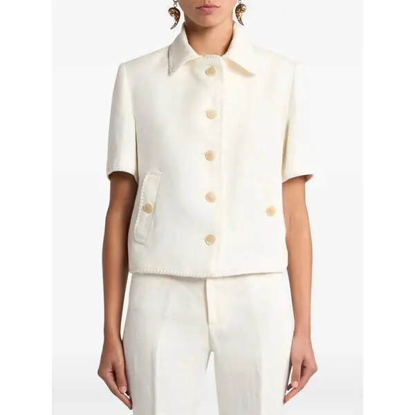 Etro Neutrals Jackets Cropped Jackets