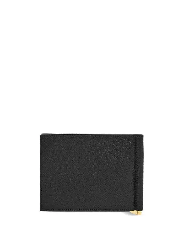 FERRAGAMO Bi-fold Gancio Money Clip Wallet - Black