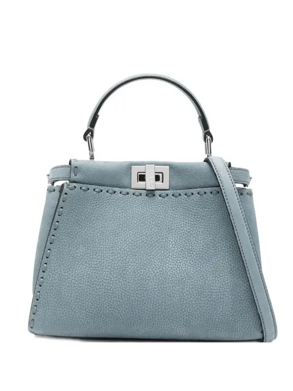 Fendi Peekaboo Iseeu Mini Suede Bag - Blue