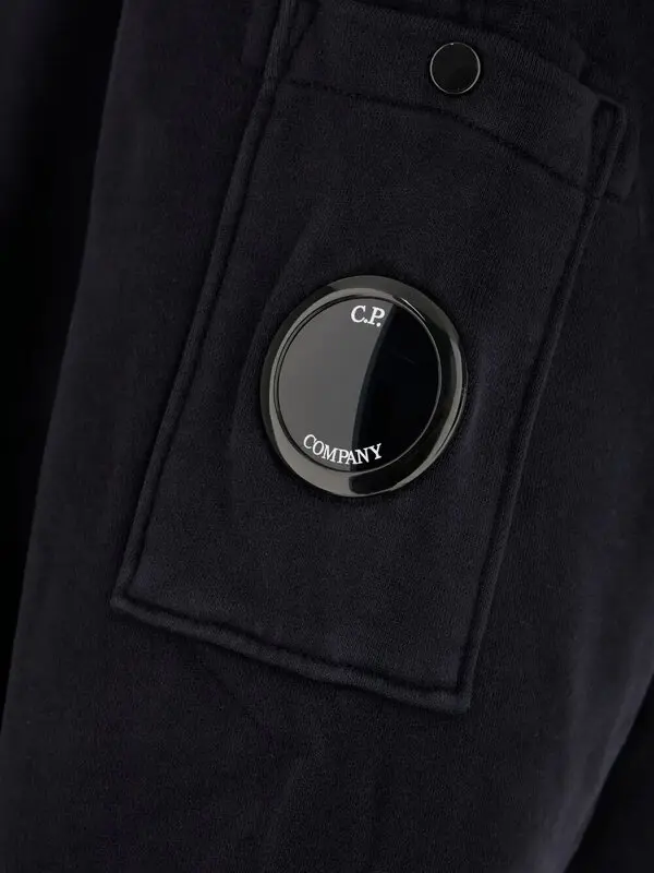 C.P. COMPANY Crewneck Sweatshirt With Logo Badge - Blue