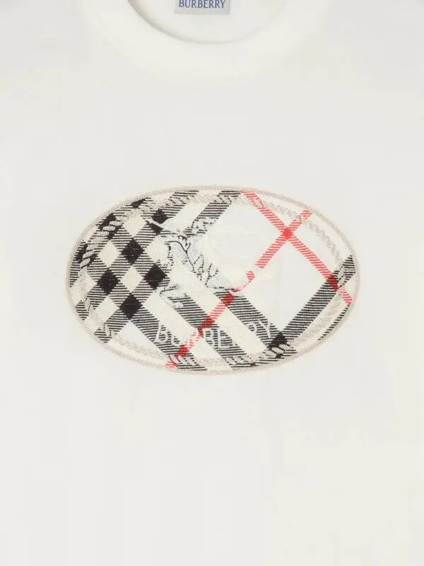 Burberry Cotton T-shirt With Knight Stamp - White