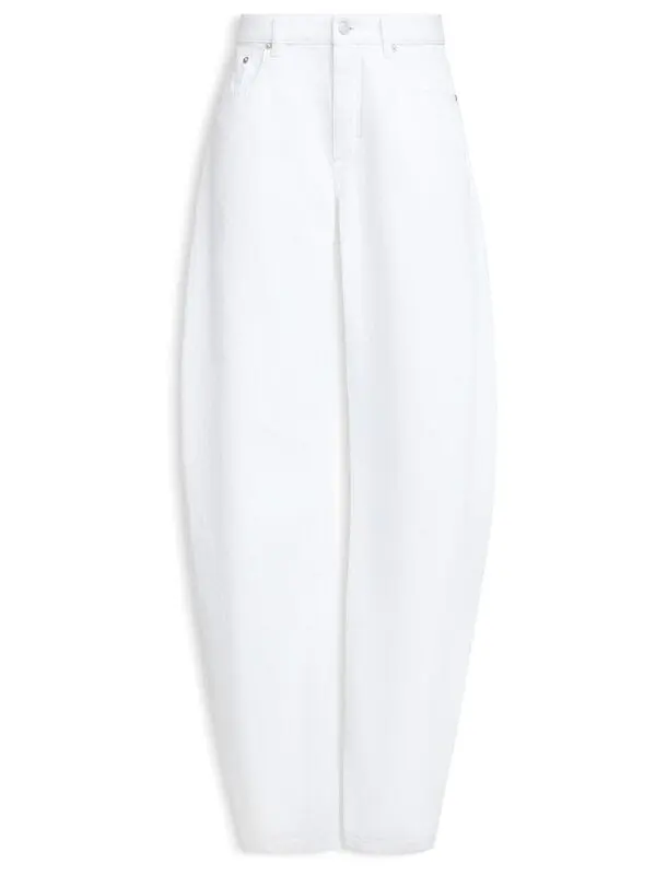 Alaïa Round Cotton Pants - White