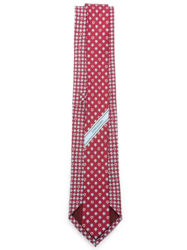 FERRAGAMO Animal Print Silk Neck Tie - Multicolor