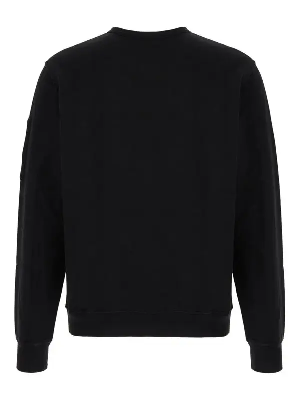 C.P. COMPANY Crewneck Sweatshirt With Logo Badge - Black