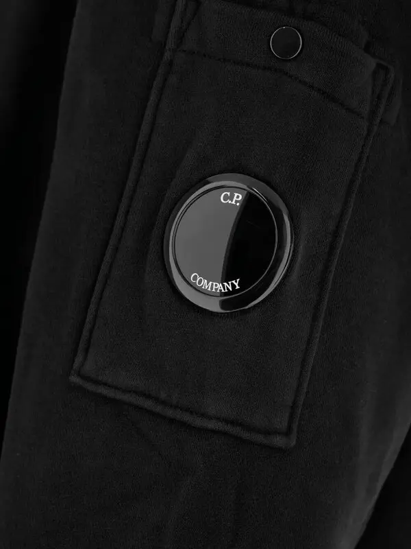C.P. COMPANY Crewneck Sweatshirt With Logo Badge - Black