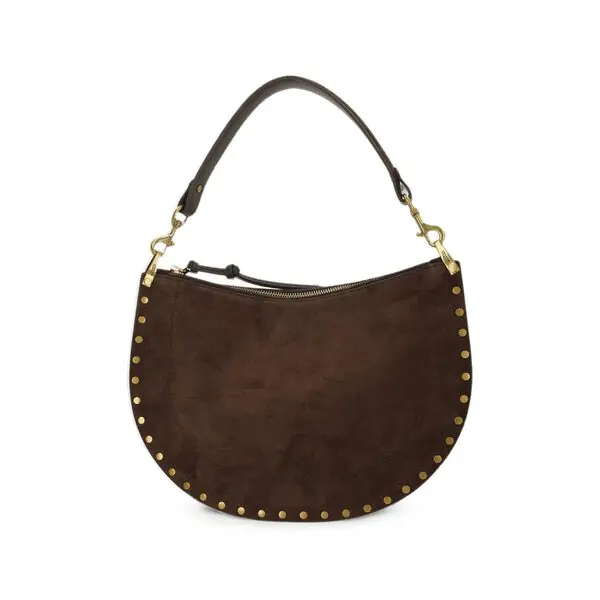 Isabel Marant Étoile Studded Calf Leather Shoulder Bag - Brown