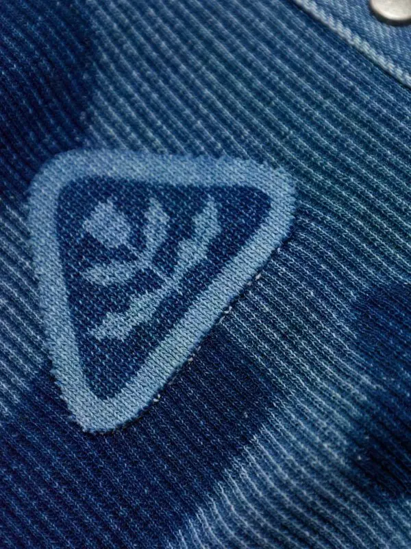 DIESEL® Ribbed Henley Blouse With Logo Patch