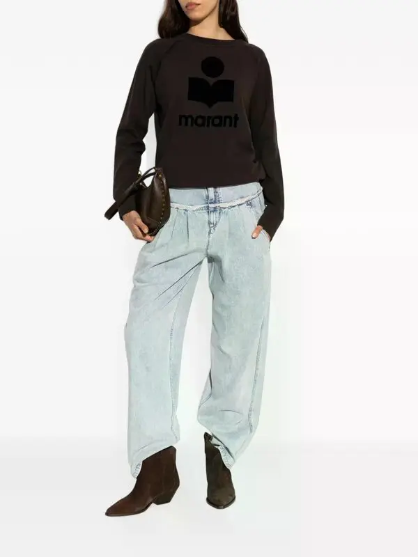 MARANT ETOILE Iniza Frayed-trim Jeans