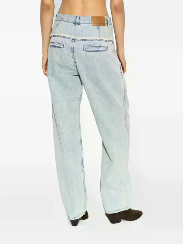 MARANT ETOILE Iniza Frayed-trim Jeans