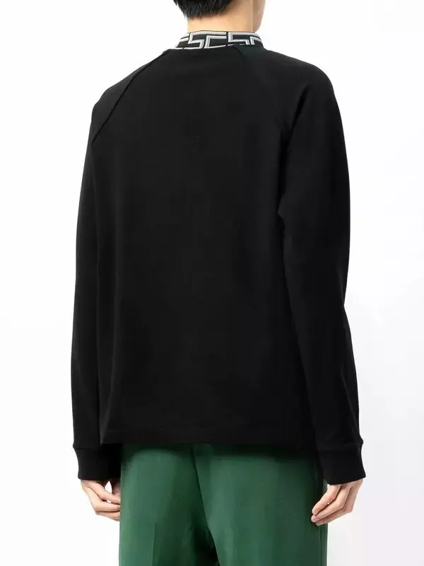 Shiatzy Chen Embroidered Mock Neck Long Sleeve Sweatshirt