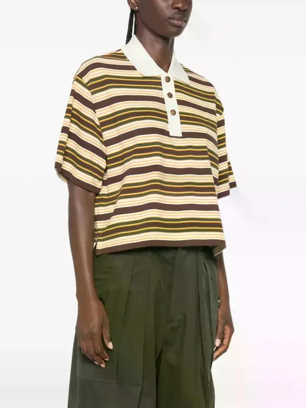 Moncler Striped Short-sleeve Polo Shirt
