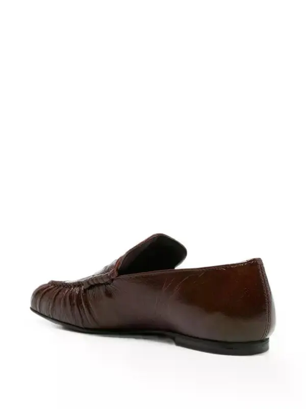 ALOHAS Ruched Penny-slot Loafers