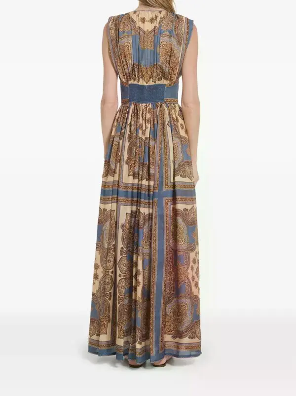 Zimmermann Mahon Paisley-print Maxi Dress - Blue