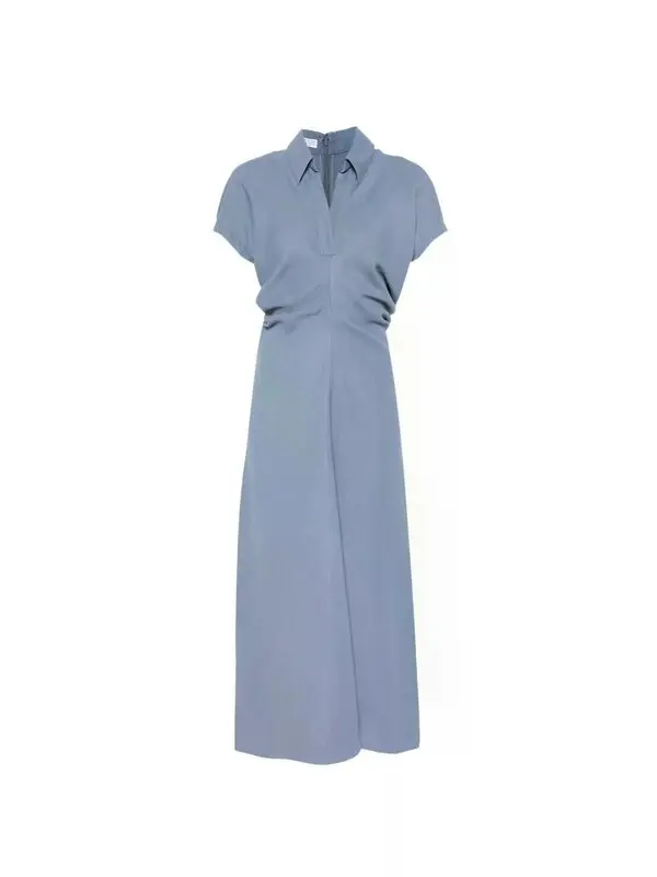 Brunello Cucinelli Gathered-waist Midi Dress