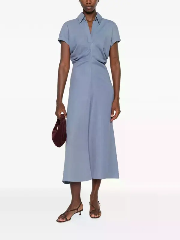 Brunello Cucinelli Gathered-waist Midi Dress
