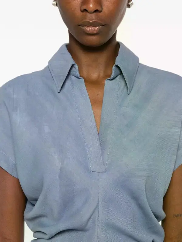 Brunello Cucinelli Gathered-waist Midi Dress