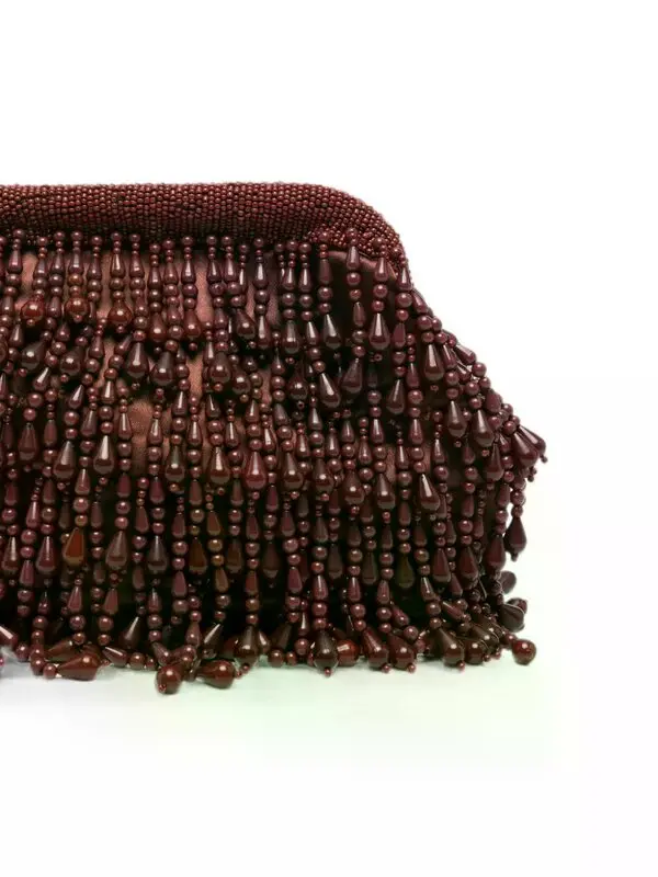SIMONMILLER Beaded Fringe Clutch Bag