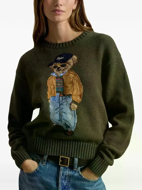 Polo Ralph Lauren Embroidered Cotton Crewneck Sweater