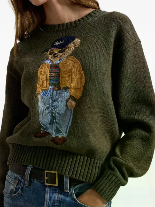 Polo Ralph Lauren Embroidered Cotton Crewneck Sweater