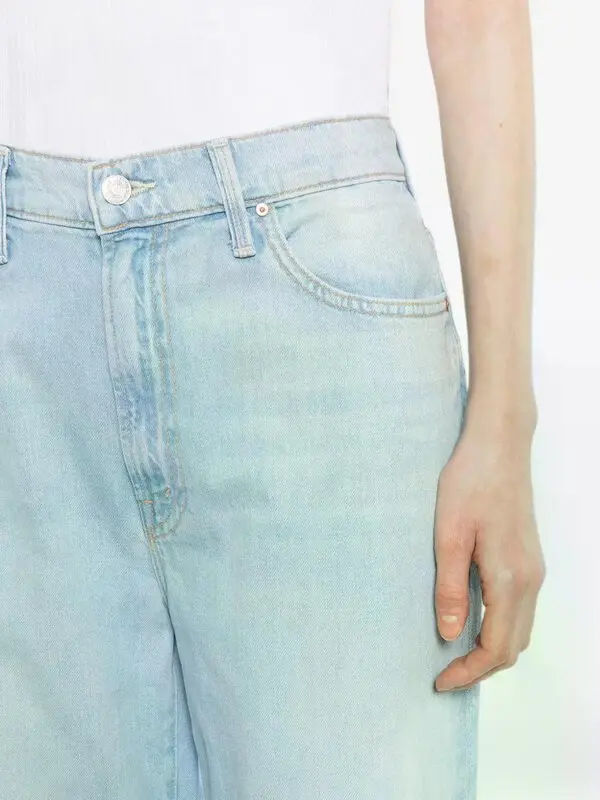 MOTHER Faded Effect Wide Leg Jeans