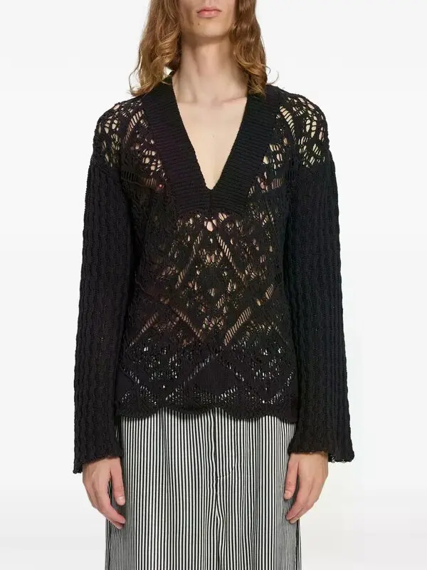 ANN DEMEULEMEESTER Chunky Open-knit Sweater