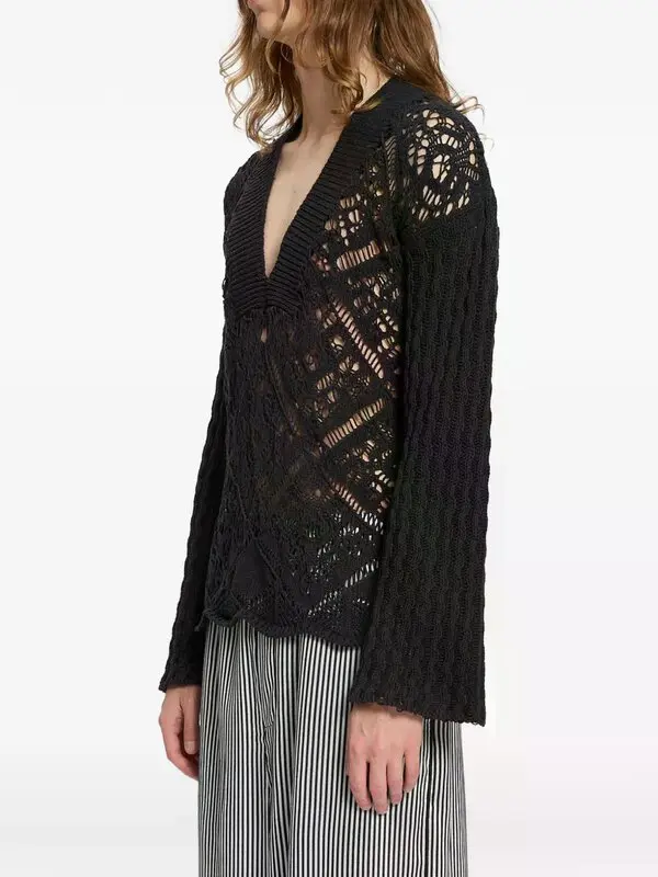 ANN DEMEULEMEESTER Chunky Open-knit Sweater